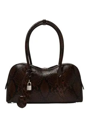 Stella McCartney Stella McCartney Ryder Embossed Medium Shoulder Bag Black
