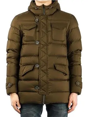 Herno Quilted Down Jacket With Hood - Green