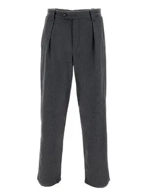 A.p.c. Pleated Wool-blend Trousers - Black