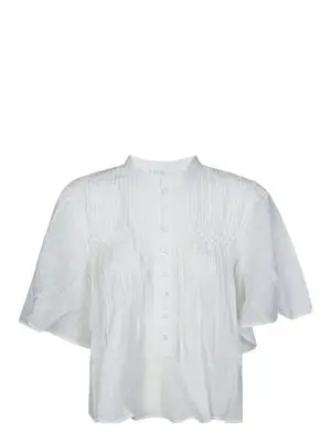 Isabel Marant Étoile Pleated Button Shirt - White