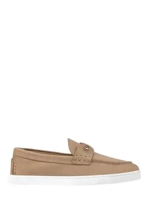 CHRISTIAN LOUBOUTIN Christian Louboutin Chambeliboat Slip-On Boat Shoes Nude