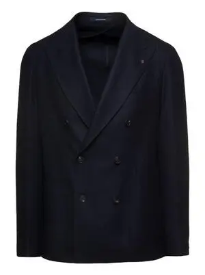 Tagliatore Peak-lapels Double-breasted Blazer - Black
