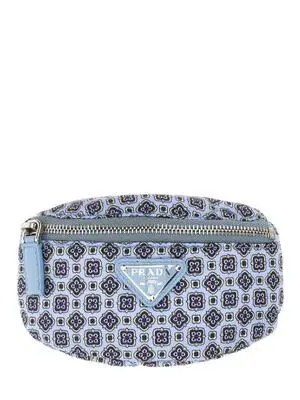 Prada Printed Logo Belt Bag - Blue