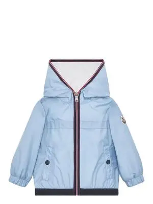 Moncler Hooded Zip-up Rain Jacket - Light Blue