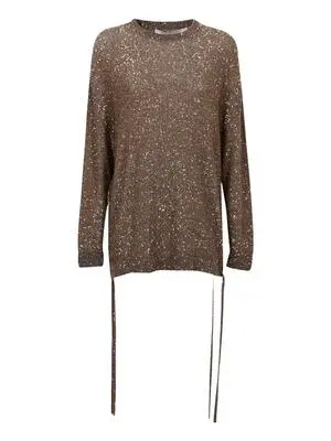 Stella McCartney Sequined Long-sleeve Pullover - Brown