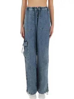 Moschino Relaxed Fit Cargo Jeans - Blue