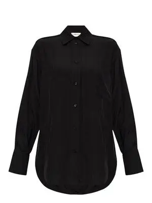 Victoria Beckham Long Sleeved Monogram Shirt - Black