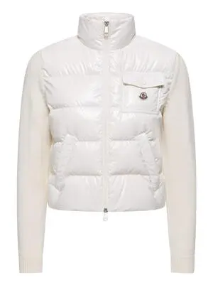 Moncler Padded Zip-up Cardigan With Down Filling - White