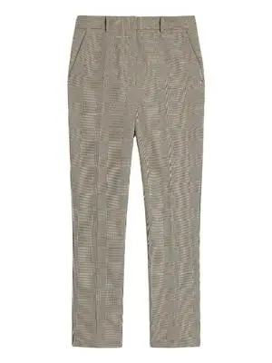 SPORTMAX Sportmax Plaid Straight Leg Trousers With Side Slits
