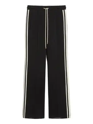 Max Mara Cotton Jersey Trousers With Drawstring Waist - Black