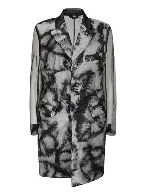 Comme Des Garçons Sheer Patterned Jacket - Gray
