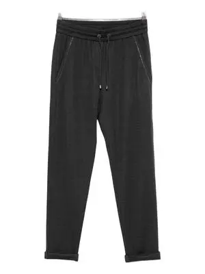 Brunello Cucinelli Brunello Cucinelli Drawstring Tapered Sweatpants Black