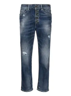 DONDUP Distressed Crop Jeans - Blue