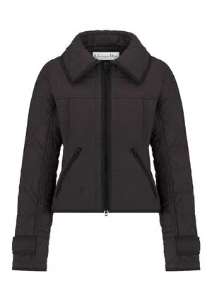 Dior Quilted Macrocannage Fitted Jacket - Black