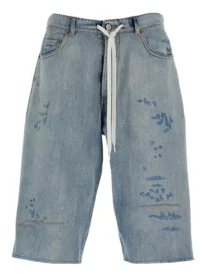 MAISON MARGIELA Distressed Denim Shorts - Gray