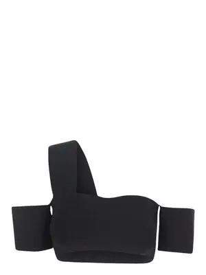 Alexander McQueen Off-shoulder Strapped Top - Black