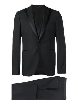Tagliatore Three-piece Tuxedo - Black