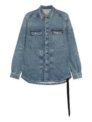 Rick Owens Denim Shirt Jacket - Empire Blue