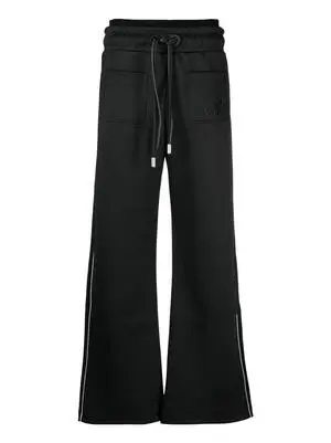 OFF-WHITE Off-White Logo Embroidered Wide Leg Drawstring Pants