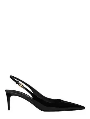 Dolce & Gabbana Dg Plaque Slingback Pumps - Black