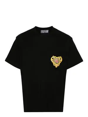 Versace Heart Couture Crewneck T-shirt - Black