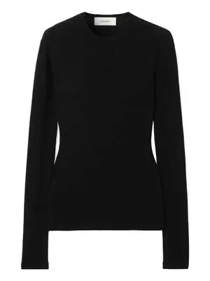 LISA YANG Crew Neck Long Sleeve T-shirt - Black