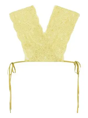 DRIES VAN NOTEN Dries Van Noten V-Neck Lace-Up Cropped Top