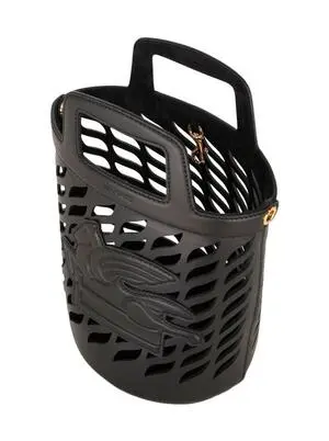 Etro Coffa Cut-out Bucket Bag - Black