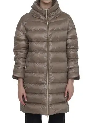 Herno Quilted Down Long Jacket - Gray