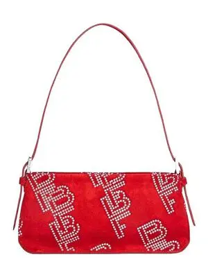 By Far Dulce Embellished Zipped Shoulder Bag - Red