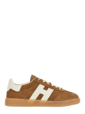 Hogan Sneakers With Serrated Side H Detail - Brown