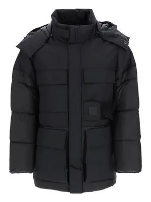 C.P. COMPANY Hooded Down Puffer Jacket - Black