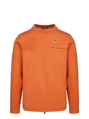 K-WAY Logo-patch Crew-neck Sweatshirt - Orange