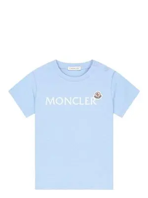 Moncler Logo Cotton Jersey T-shirt - Blue