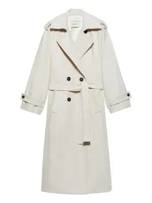 MAXCO. Max&co. Gabardine Trench Coat - Wool White