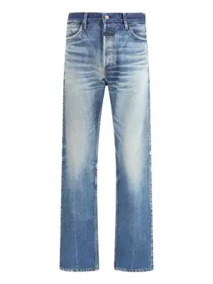 Fear Of God Straight Leg Denim Jeans - Medium Blue
