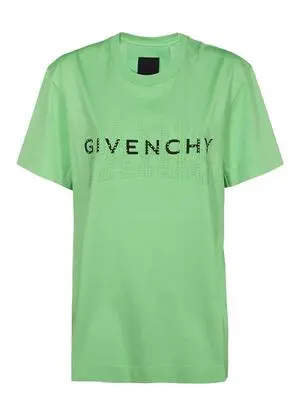 Givenchy Logo Round Neck T-shirt - Green