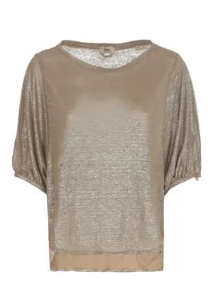Herno Bat-sleeved Top With Round Neckline - Nude
