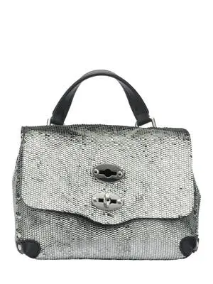 ZANELLATO Baby Postina Shoulder Bag With Twist Lock - Silver
