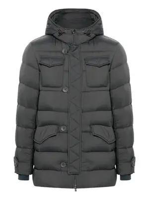 Herno L'eskimo High Neck Hooded Down Coat - Black