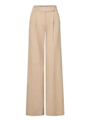 Veronica Beard High-waisted Wide-leg Trousers - Nude
