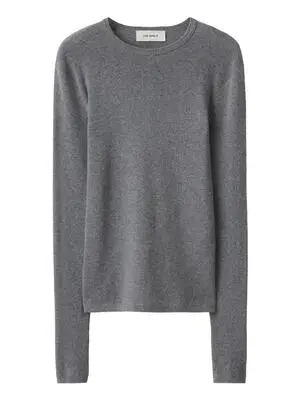 LISA YANG Ribbed Long Sleeve Sweater - Gray