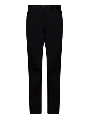 Emporio Armani Button Detailed Skinny Jeans - Black