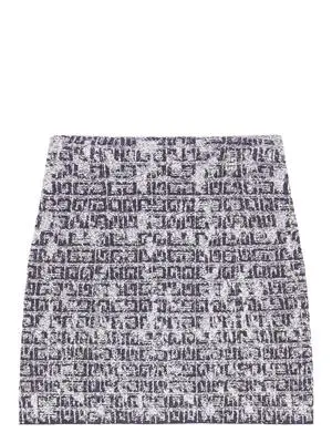 Givenchy 4g Tweed Mini Skirt - Navy Blue