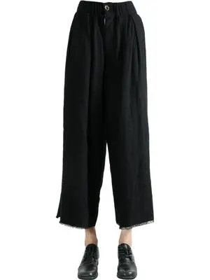UMA WANG Elasticated Waist Casual Pants - Black