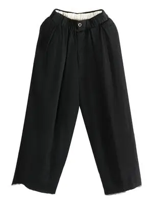 UMA WANG Elasticated Waist Casual Pants - Black