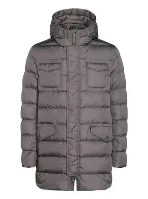 Herno Herno Hooded Quilted Down Coat Gray