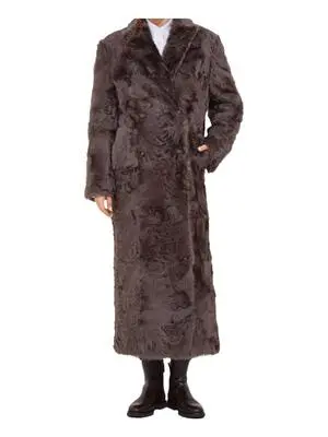 Brunello Cucinelli Long Textured Coat - Rust-brown