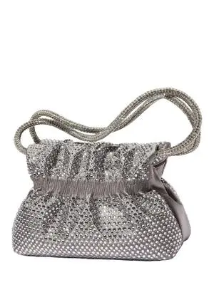MAXCO. Embellished Rhinestone Shoulder Bag - Gray