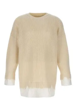 MAISON MARGIELA Distressed Knitted Jumper - Nude